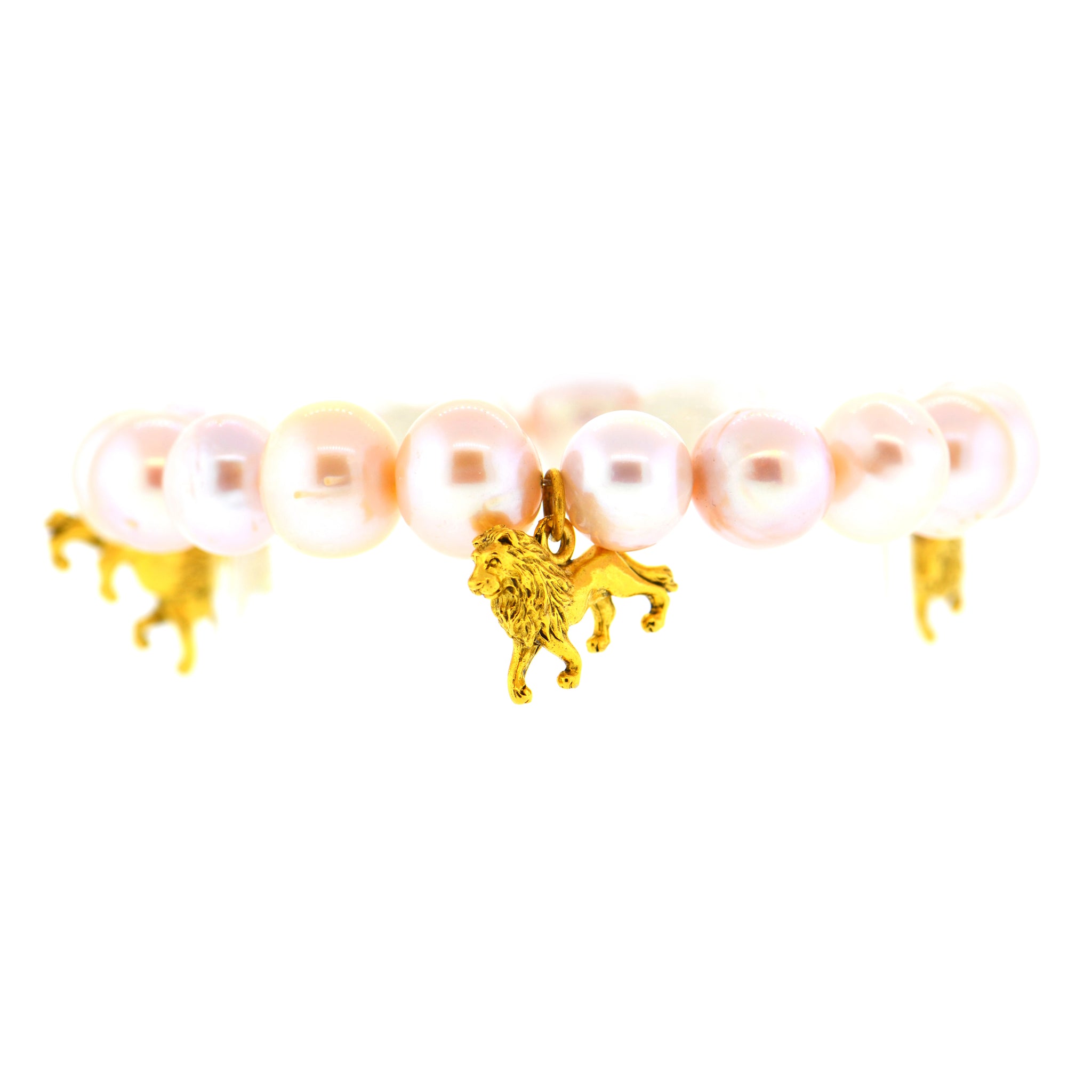 Pink Pearl Lion Bracelet