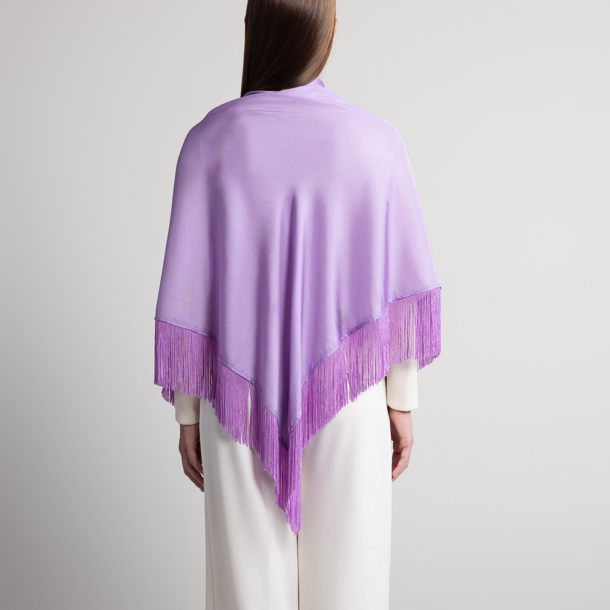 100% Silk Shawl in Lavender