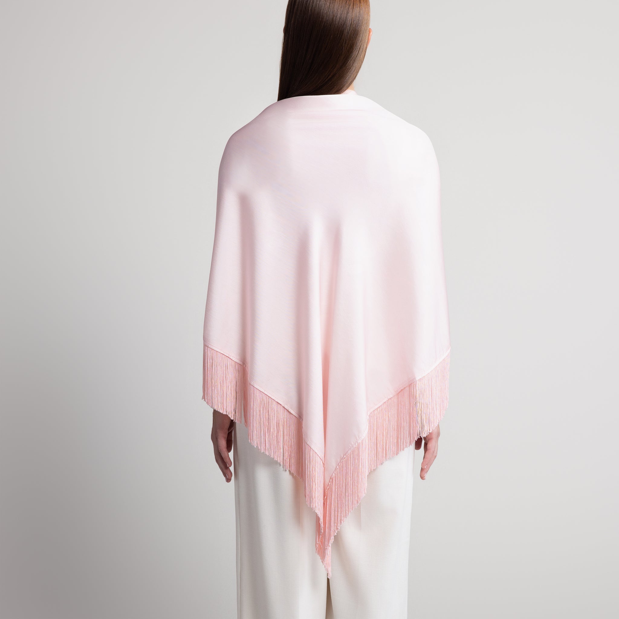 100% Silk Shawl in Pale Pink